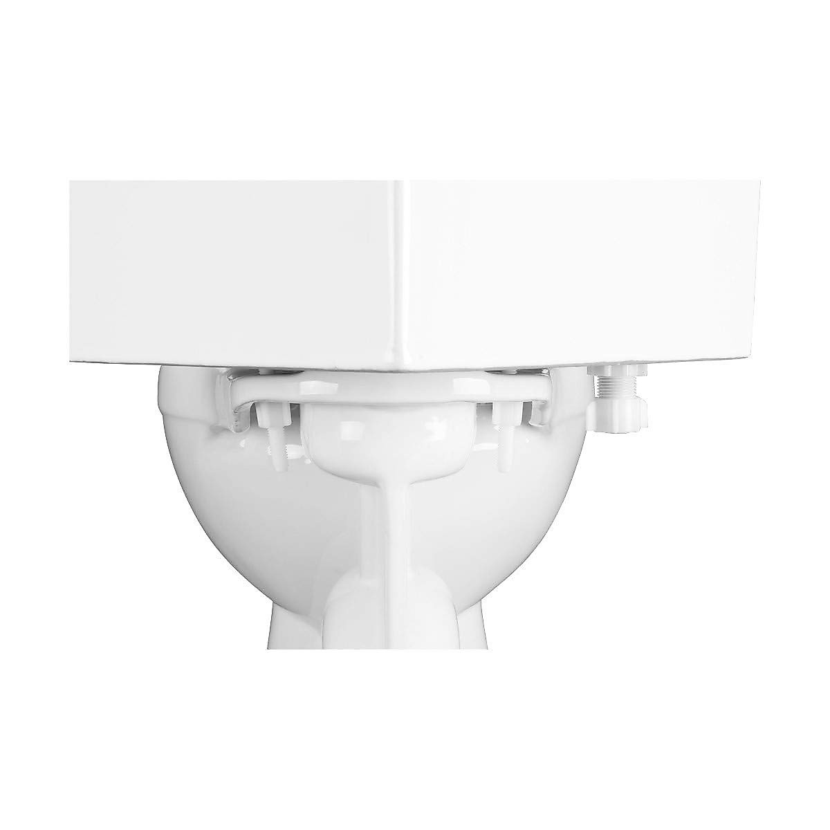 Renovators Supply Troyt Compact Corner Bathroom Toilet, 2-Piece Round - 0.8/1.6 GPF High Low Top Tank Button Flush WaterSense - ADA Heavy Duty Porcelain