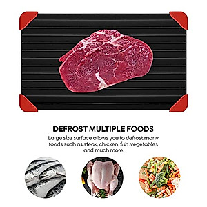 Skyytel Defrosting Tray for Frozen Meat - Fast and Easy Way of Thawing Food - Natural Heating Defrosting Plate Board - Large Size Thawing Plate - Includes Pack of 8 Pieces