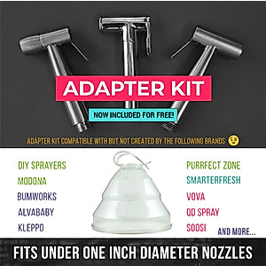 Diaper Dawgs Cloth Diaper Sprayer Splatter Shield with Gusset Stretcher + Laundry Mitts | Perfect for Rinsing Cloth Diapers and More! | Small, Ergonomic Design Prevents Splattering