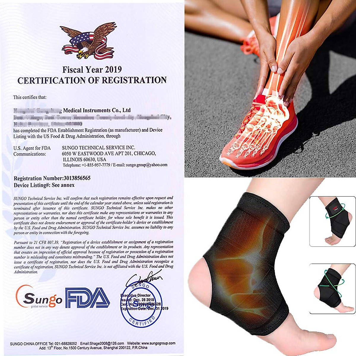 Ankle Brace, 2PCS Ankle Braces for Men & Women, Adjustable Compression Ankle Wrap Support for Ankle Protection, Breathable & Comfortable, Ankle Support Brace for Sprains, Sports Injuries and Recovery