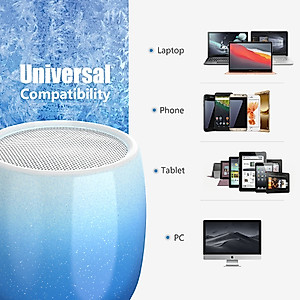 INSMY Small Bluetooth Speaker, Waterproof Mini Speakers Portable Wireless, Punchy Bass Rich Audio, Stereo Pairing, Handheld Pocket Travel Size Built-in Mic for Phone Laptop Tablet Gift (Blue)