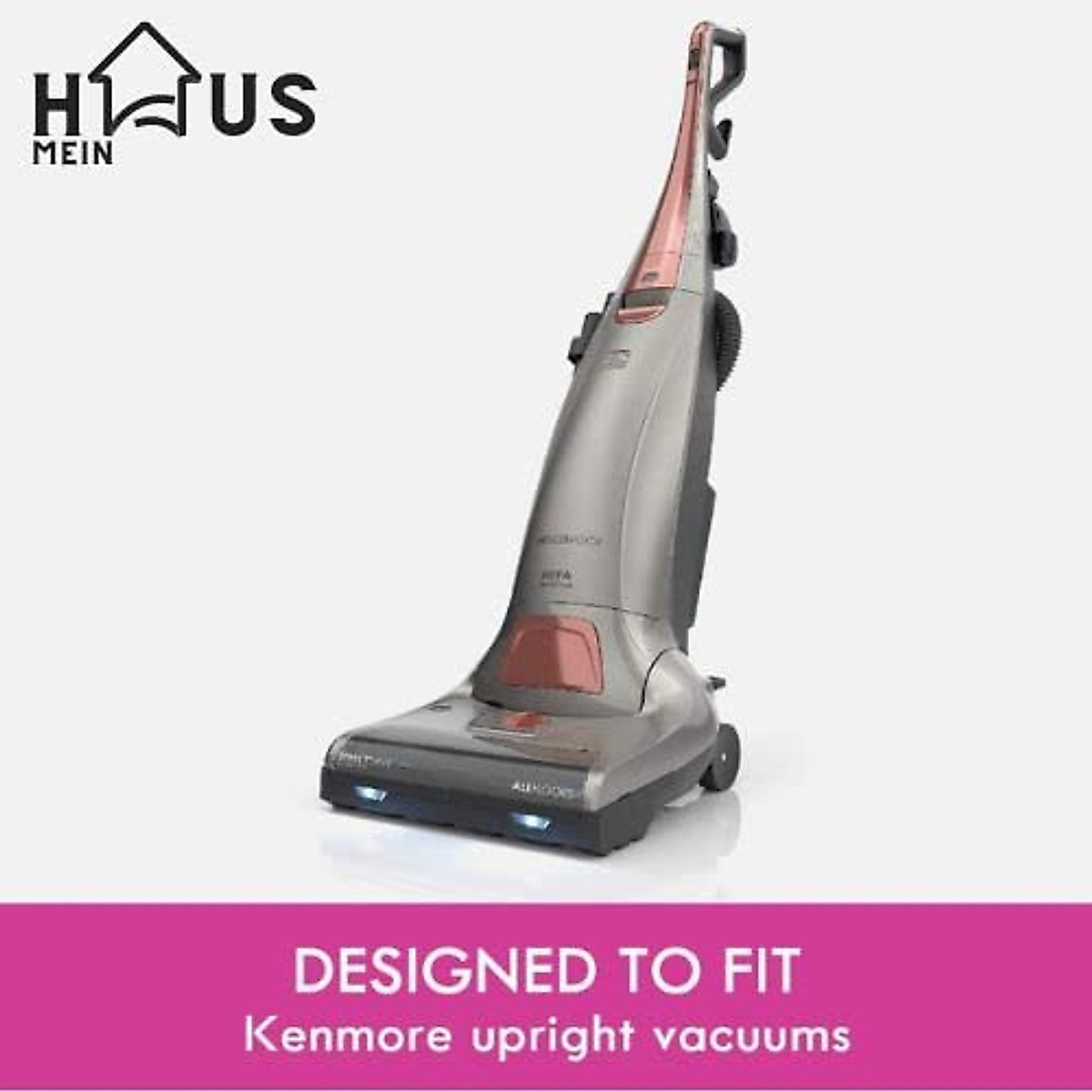 Kenmore 53294 Style O HEPA Cloth Vacuum Bags for Kenmore Upright Vacuum Cleaners 6 Pack, White + MEIN HAUS fast re-order card