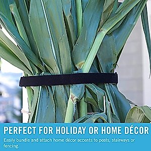 VELCRO Brand - ONE-WRAP Roll, Double-Sided, Self Gripping Multi-Purpose Hook and Loop Tape, Reusable, 12' x 3/4" Roll - Black