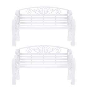 jojofuny 2Pcs Mini Bench Mini Garden Bench Model Dollhouse Small Bench Model Miniature Park Bench Adornments Miniature Bench Ornament Dollhouses Bench Decoration Mini Bench Model Small