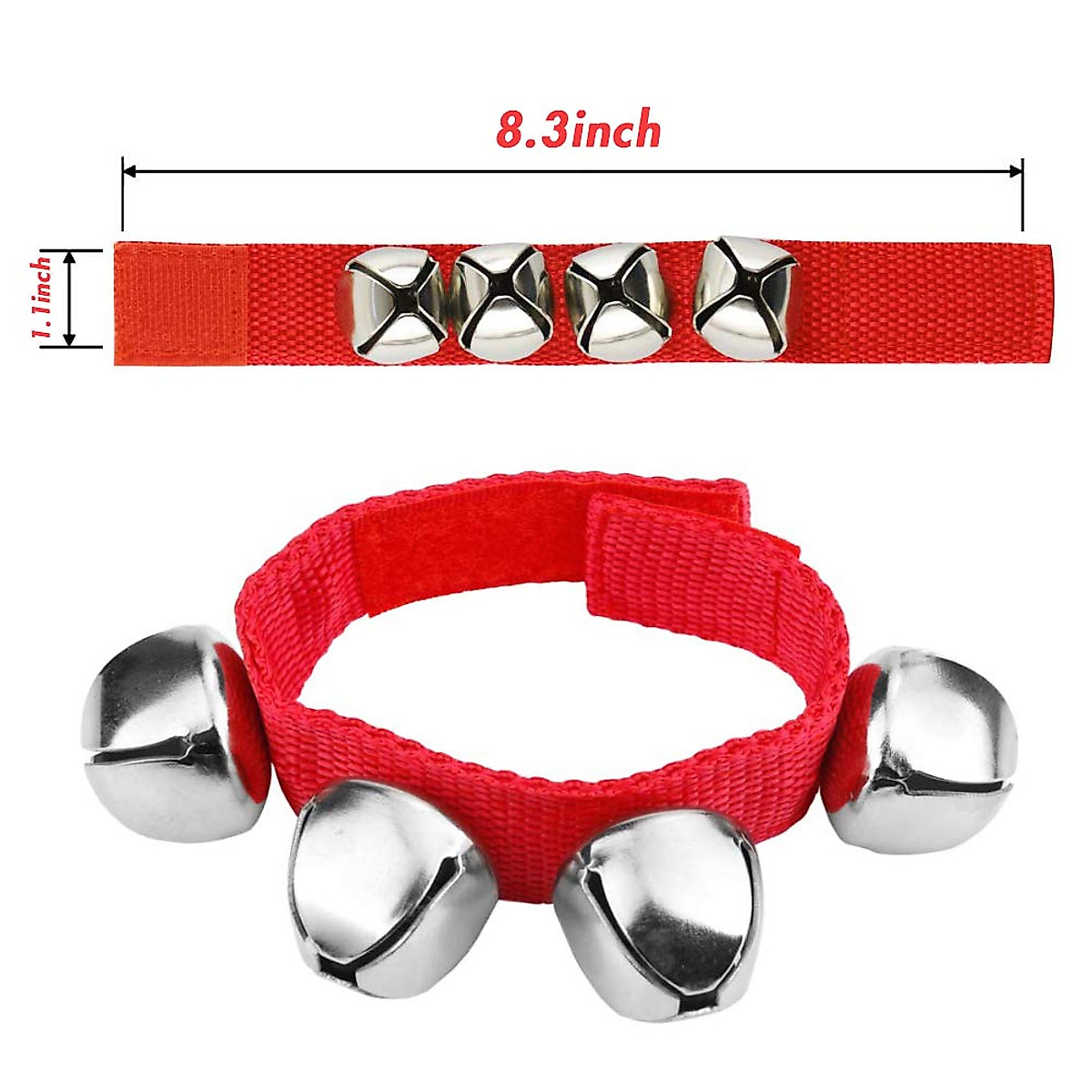 POPLAY 6 PCS Percussion Instruments, Wrist Bells Jingle Bells Musical Rhythm Toys