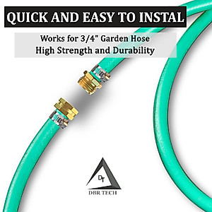 Heavy Duty Hose Repair Kit, 3/4 Inch Male Female Water Hose Repair End, Solid Metal Replacement Fittings, Fix Kit with Clamps Fit for 3/4" Gardening Hoses, Rust-Resistant Finish, Zero Leaks, 2 Pack