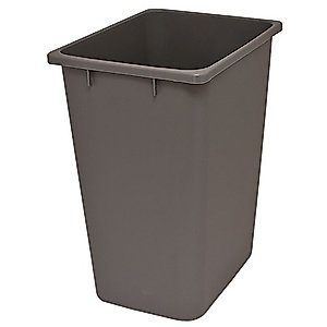 36 Qt. Replacement Waste Bin for Cabinet Recycling Pull Out Trash Organizer (Grey-Metallic Silver)