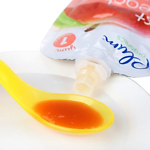 Plum Organics Just Fruit, Peaches, 3.5-Oz Pouches (Pack of 12)