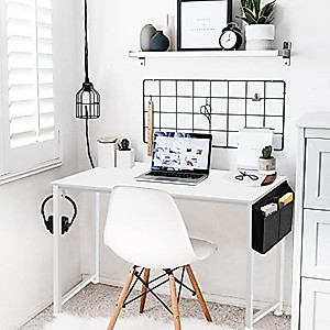 Lufeiya 31 31 inch Small Computer Desk White Black and Full White Set