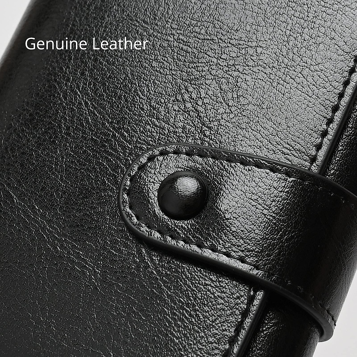 Alldaily RFID Blocking Large Capacity Leather Clutch Wallets Trifold Credit Card Holder for Women (Black)