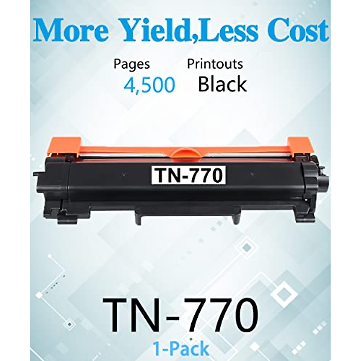 MM MUCH & MORE Compatible Toner Cartridge Replacement for Brother TN770 TN-770 TN 770 Used with HL-L2370DW MFC-L2750DW HL-L2370DWXL MFC-L2750DWXL Printers (1-Pack, Black)