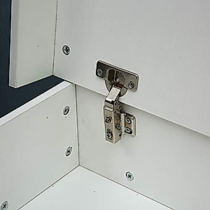 Modern LED End Table & Nightstand for Bedroom - Night Table with Built in Multi-Colour LED High Gloss Backlight - Bedside Cabinet with 2 Drawers for Living Room- Particle Board (White)