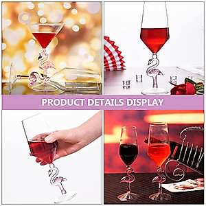 BESPORTBLE Creative Pink Flamingo Cocktail Martini Goblet, Glass, Red Wine Glass for Home Bar Christmas Party Wedding, Celebrations Cup 500ML 1Pc