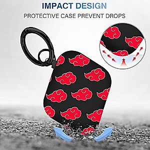 Maxjoy for Airpods Case Cover,Cartoon Cute Anime Design Airpods 1/2 Case Cover for Air Pods Men Boys Girls Kids,Kawaii Red Cloud Cases for Apple Airpods 1/2