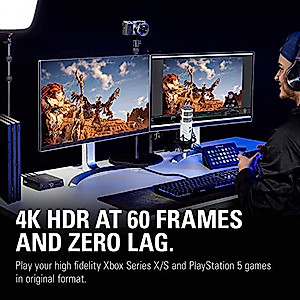 Elgato 4K60 S+, External Capture Card, Record in 4K60 HDR10 with ultra-low latency to PC or SD Card on PS5/PS4, Xbox Series X/S, Xbox One X/S, in OBS and other broadcasting software, for Windows