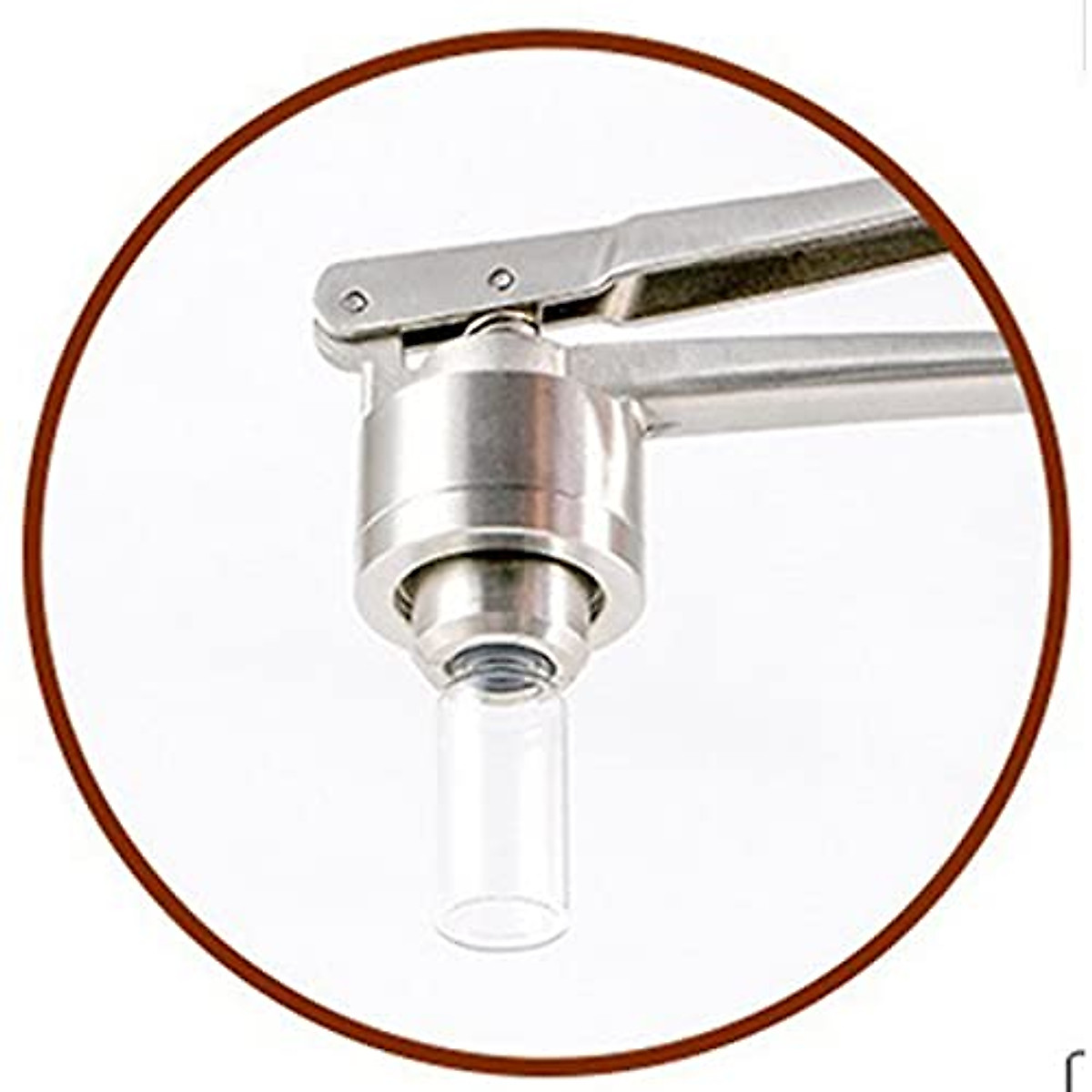 Hand Held Capping Machine, Portable Hand Sealing Machine, Stainless Steel Capper Gland Clamp, for 13mm, 20mm Plastic Cap, Aluminum Cap, Perfume Bottles (13mm)
