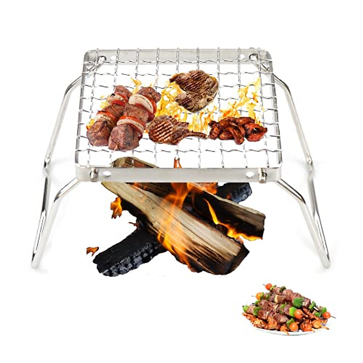Folding Portable Barbecue Grill, Lightweight smoker Grill,Outdoor BBQ Grill for Picnics Garden Camping Beach Party (S)