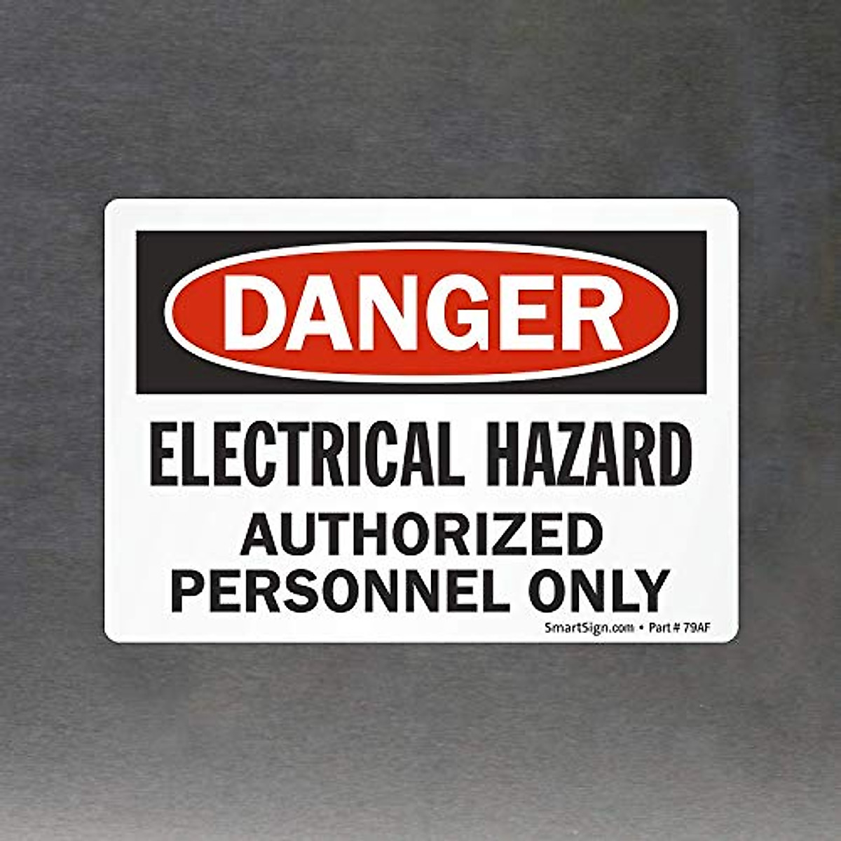 SmartSign - U9-1742-ND_3.5x5 "Danger - Electrical Hazard, Authorized Personnel Only" Label | 3.5" x 5" Laminated Vinyl Black/Red on White