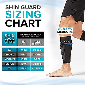 Bodyprox Soccer Shin Guards Sleeves for Men, Women and Youth (Large)