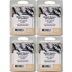 Better Homes and Gardens Line Dried Linen Scented Wax Cubes - 4-Pack