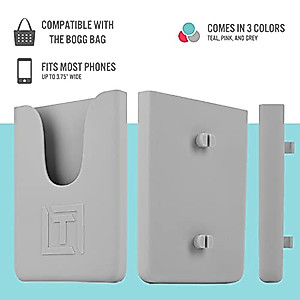 Tributary Brands - Phone Holder Compatible with Bogg Bag - Universal and Made of Silicone Grey
