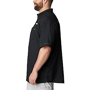 Columbia Men's Low Drag Offshore Short Sleeve Shirt, UPF 40 Protection, Moisture Wicking Fabric, Medium, Black