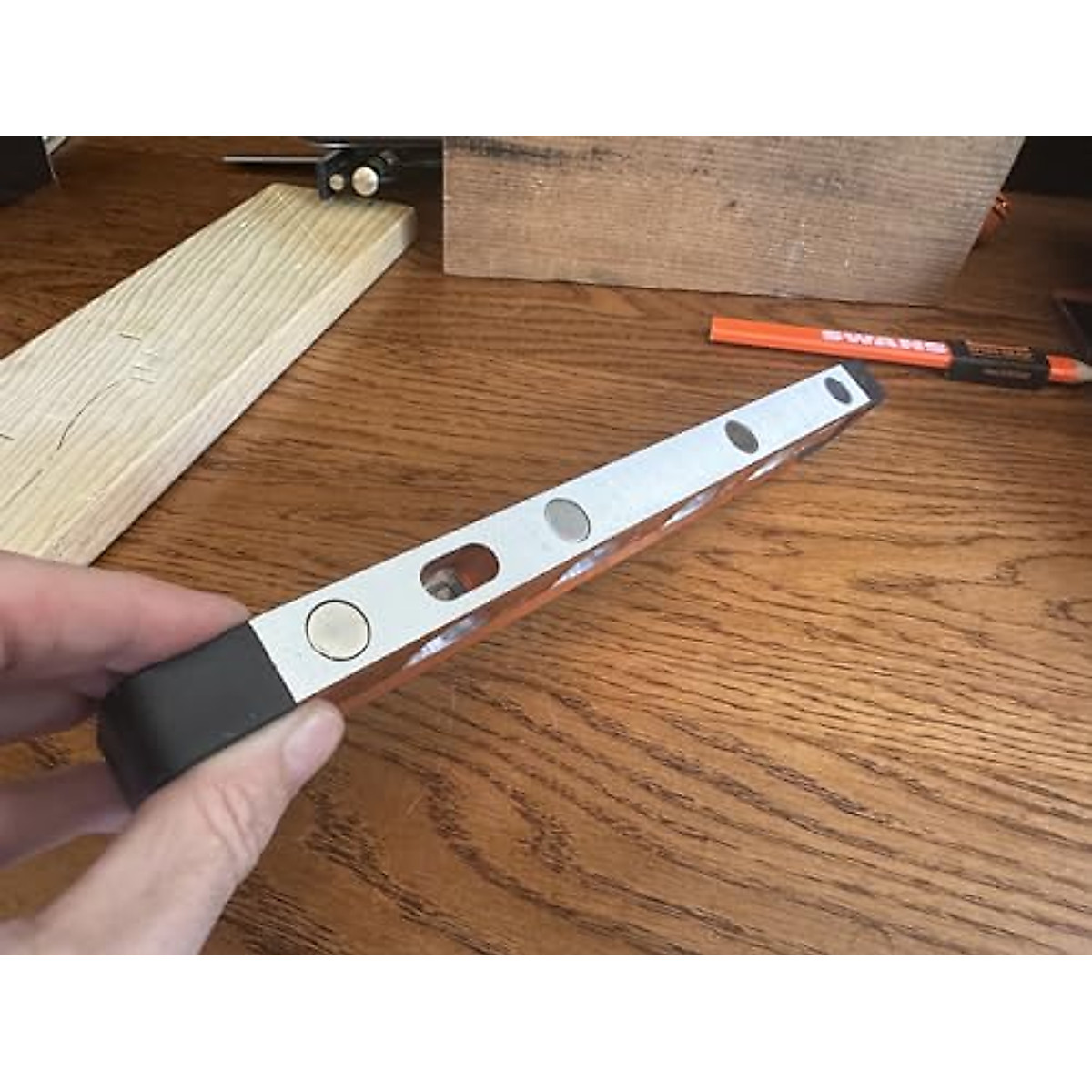 Swanson Tool Co SVT011 11-Inch Savage Aluminum Torpedo Level with Neodymium Magnets,Orange