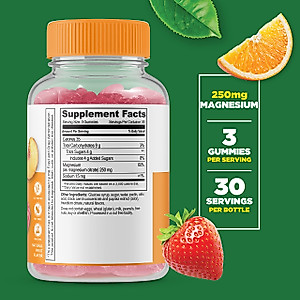 Lifeable Magnesium 85mg + Panax Ginseng, Gummies Bundle - Great Tasting, Vitamin Supplement, Gluten Free, GMO Free, Chewable Gummy