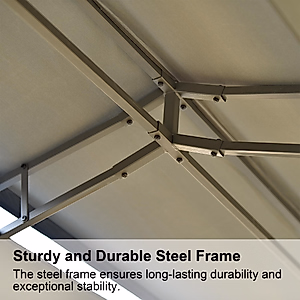 110x220 Outdoor Gazebo with Oxford Cloth & Mosquito Nets, Patio, Yard, Deck, Garden, Double Top Design Zipper Design Ultraviolet-Proof Waterproof Fireproof Withstand Strong Winds, Gray