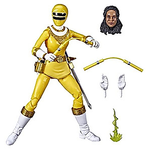 Power Rangers Lightning Collection Zeo Yellow Ranger 6-Inch Premium Collectible Action Figure Toy with Accessories, Kids Ages 4 and Up