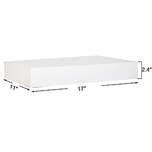 JOYIN 12 PCS White Large Gift Boxes 17" x 11" x 2.4" Cardboard Shirt Boxes with Lids for Sweaters, Robes for Christmas, Holiday, Xmas, Father's Day, Birthdays Gift Wrapping