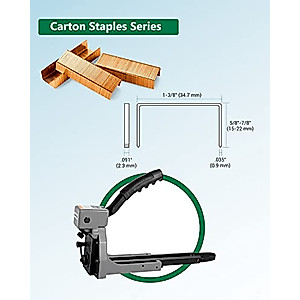meite 16GCS58 16 Gauge 1-3/8" Crown 5/8" Length Copper Coated Carton Closing Staples for Pneumatic & Manual 2000 PCS/Box (1 Box)