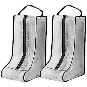 Didiseaon 2Pcs Boot Storage Bags Clear Shoe Storage Pouches Tall Boots Organizers Protector Bag Cowboy Boot Bags for Travel
