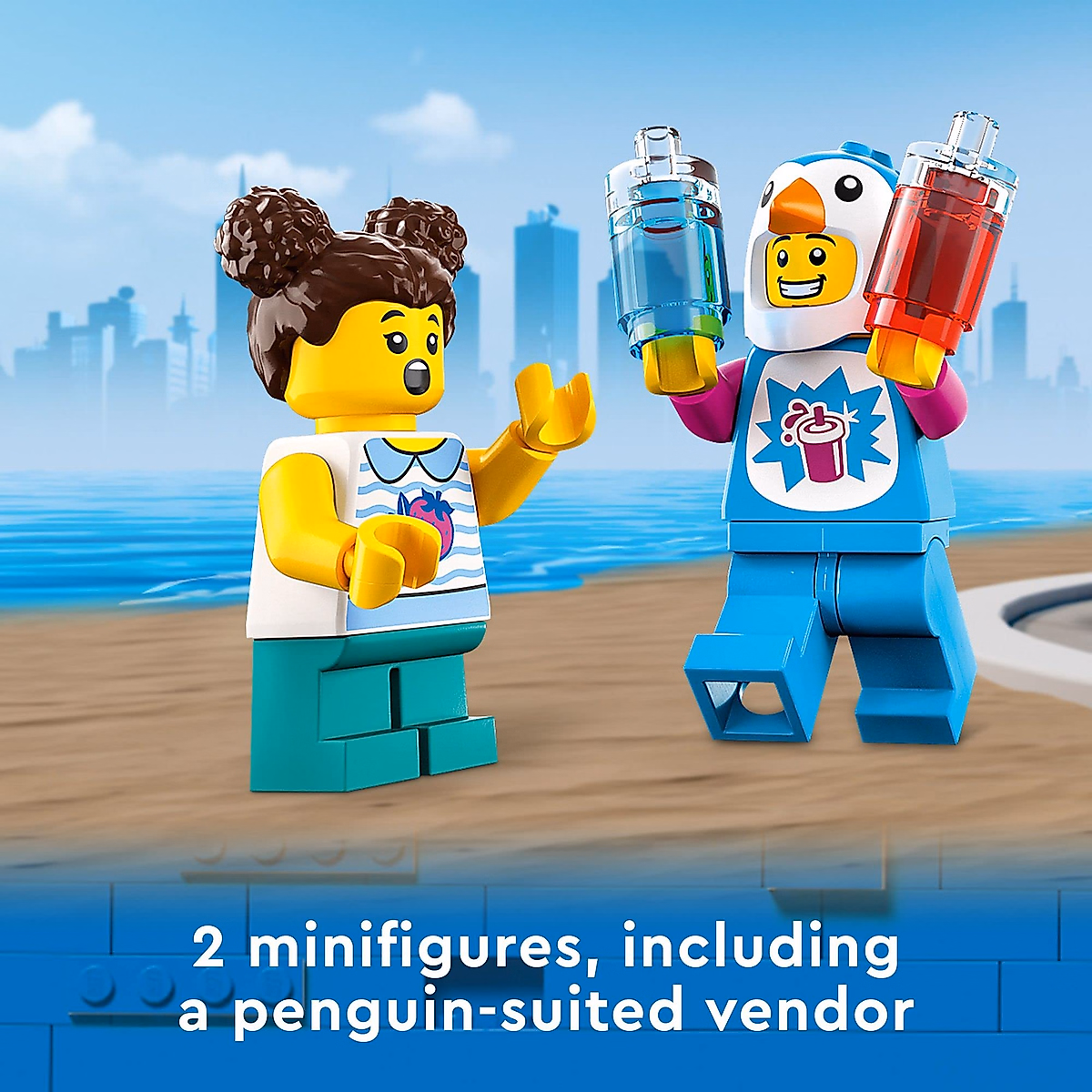 LEGO City Penguin Slushy Van Building Toy - Featuring a Truck and Costumed Minifigure, Great Gift Idea for Boys and Girls, Truck Toy for Kids Ages 5 and Up, 60384