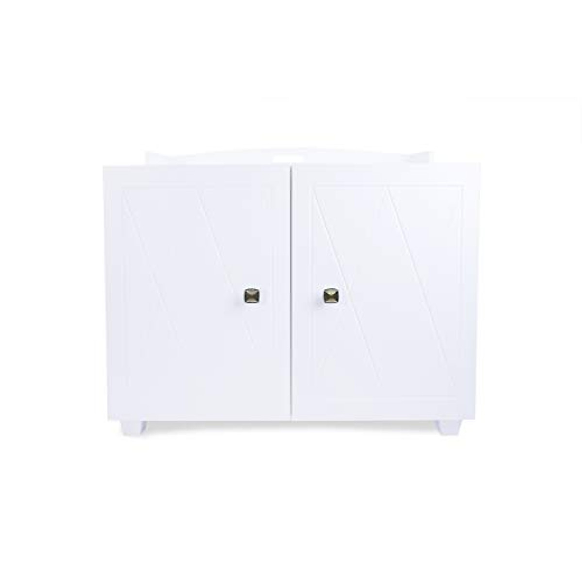 Furhaven Designer Hidden Litter Box Storage Container Cabinet - White, One Size