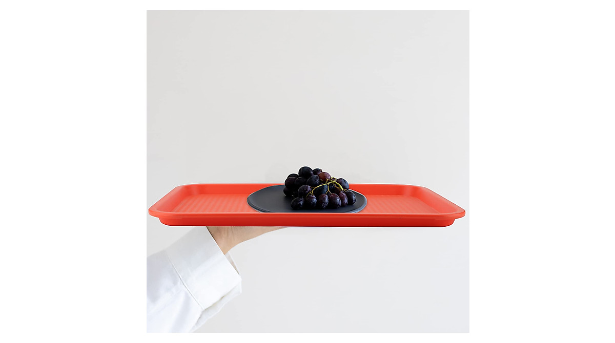 LEXININ 9 PCS 16 x 12 inch Plastic Fast Food Serving Trays, Restaurant ...