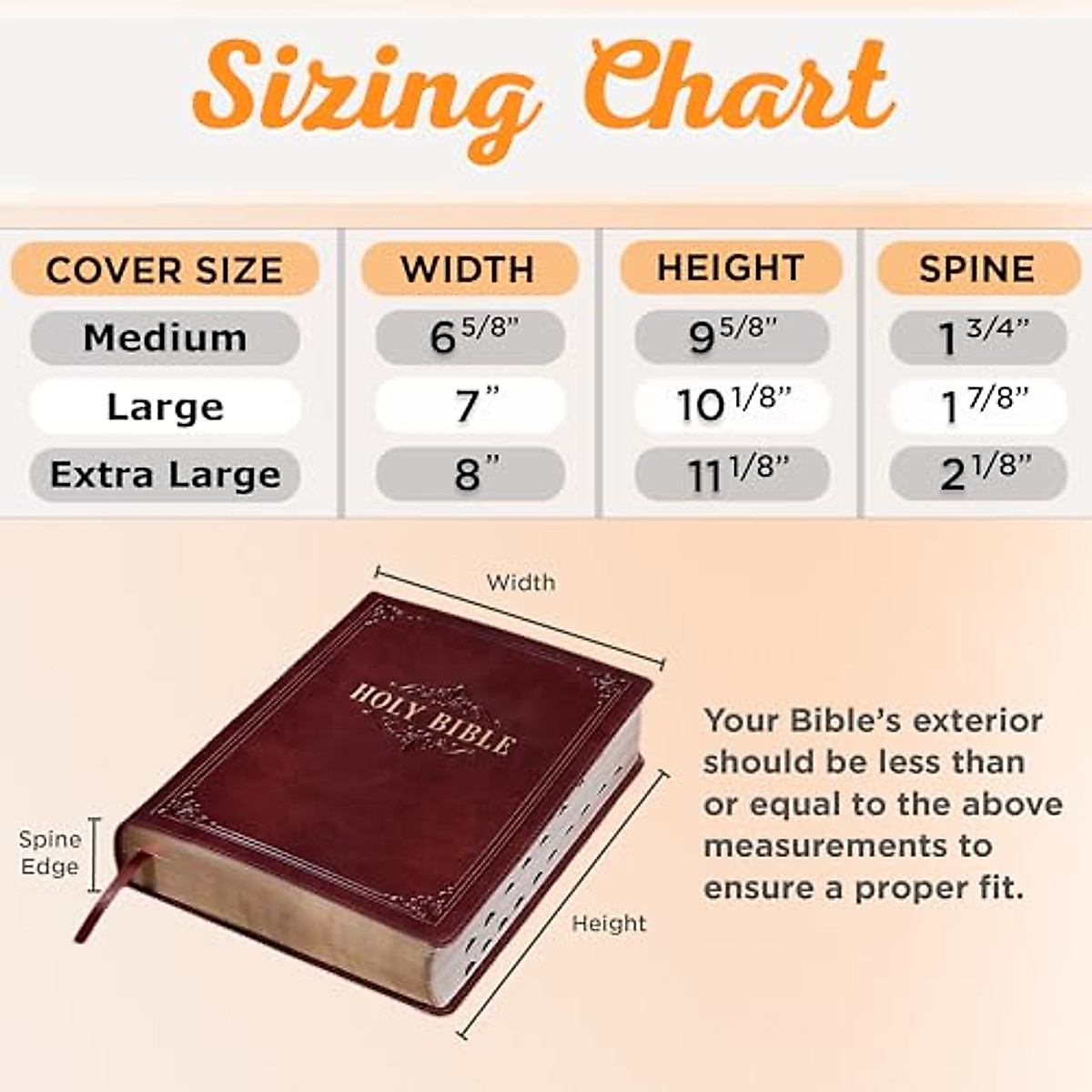 Christian Art Gifts Men's Classic Bible Cover The Lord is My Strength Lion Exodus 15:2, Brown Faux Leather, Large