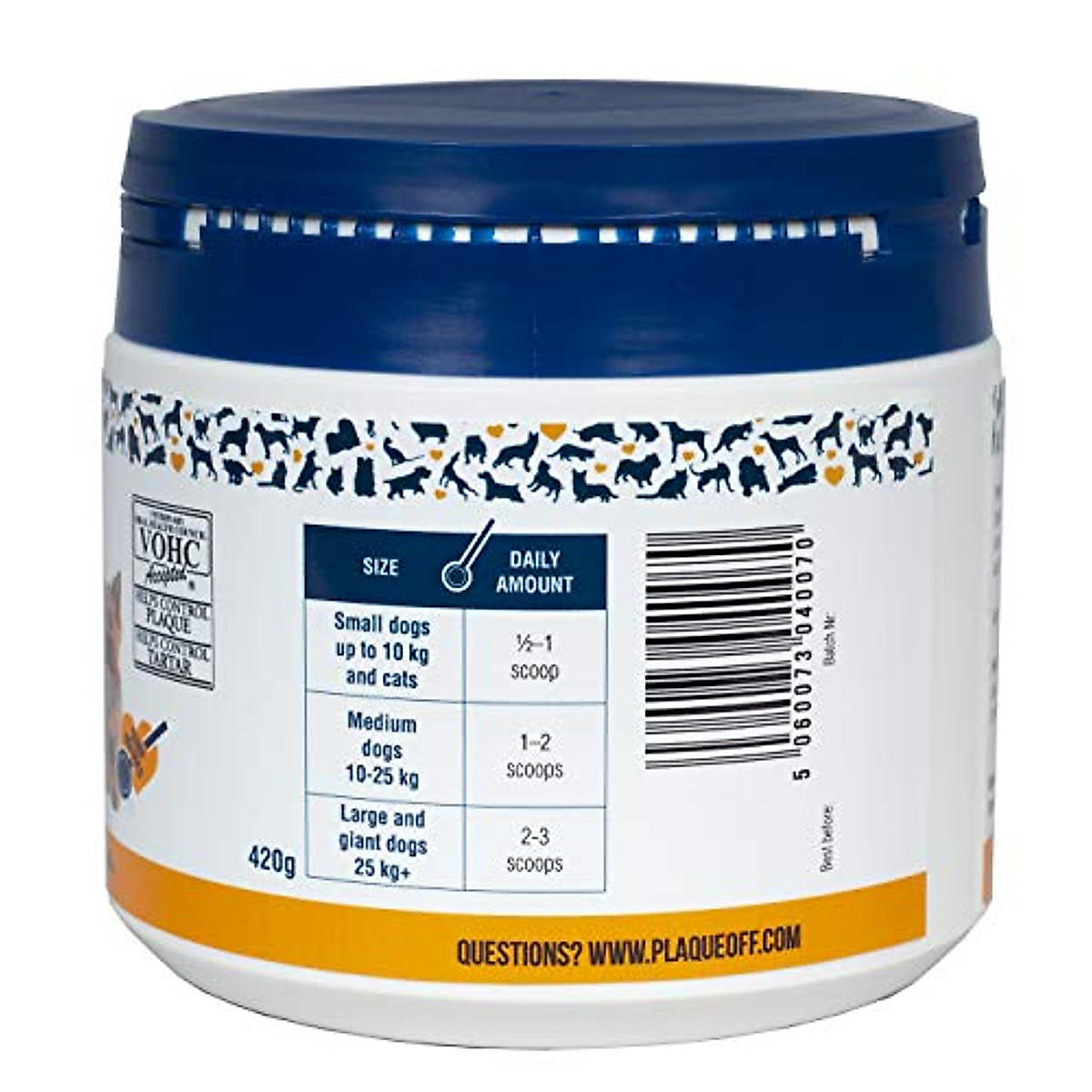 ProDen PlaqueOff Powder – Supports Normal, Healthy Teeth, Gums, and Breath Odor in Pets – 420 g