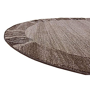 Unique Loom Del Mar Collection Area Rug-Transitional Inspired with Modern Contemporary Design, 6 ft x 6 ft, Light Brown/Beige