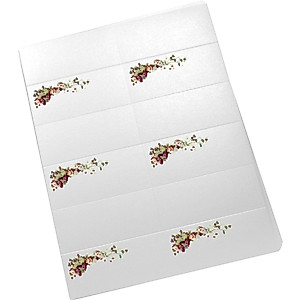 Grapes and Peach Roses Swag Printable Place Cards, Set of 60 (10 Sheets), Laser & Inkjet Printers - Wedding, Party, Dinner, and Special Events - Made in the USA