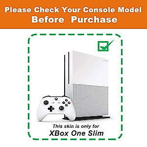 FOTTCZ Whole Body Vinyl Skin Sticker Decal Cover for Microsoft Xbox One Slim Console Rainbow Ink