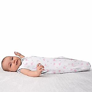 SwaddleMe Arms Free Convertible Pod – Size Large, 3-6 Months, 2-Pack (Tumbling Tulips) Zip-up Baby Swaddle Helps Transition to Arms Out Sleep for Safe Rolling and Self-Soothing