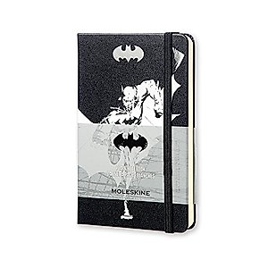 Moleskine Limited Edition Batman Notebook, Hard Cover, Pocket (3.5" x 5.5") Plain/Blank, Black, 192 Pages (LEBA01QP012)
