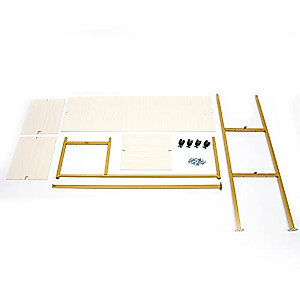 GDAE10 Gold Garment Rack Stand Iron with Universal Wheel and Shelves Square Wedding Dress Bridal Garment Rack Dress Display Stand Floor Hanger Storage Rack for Home Wedding Clothing Store