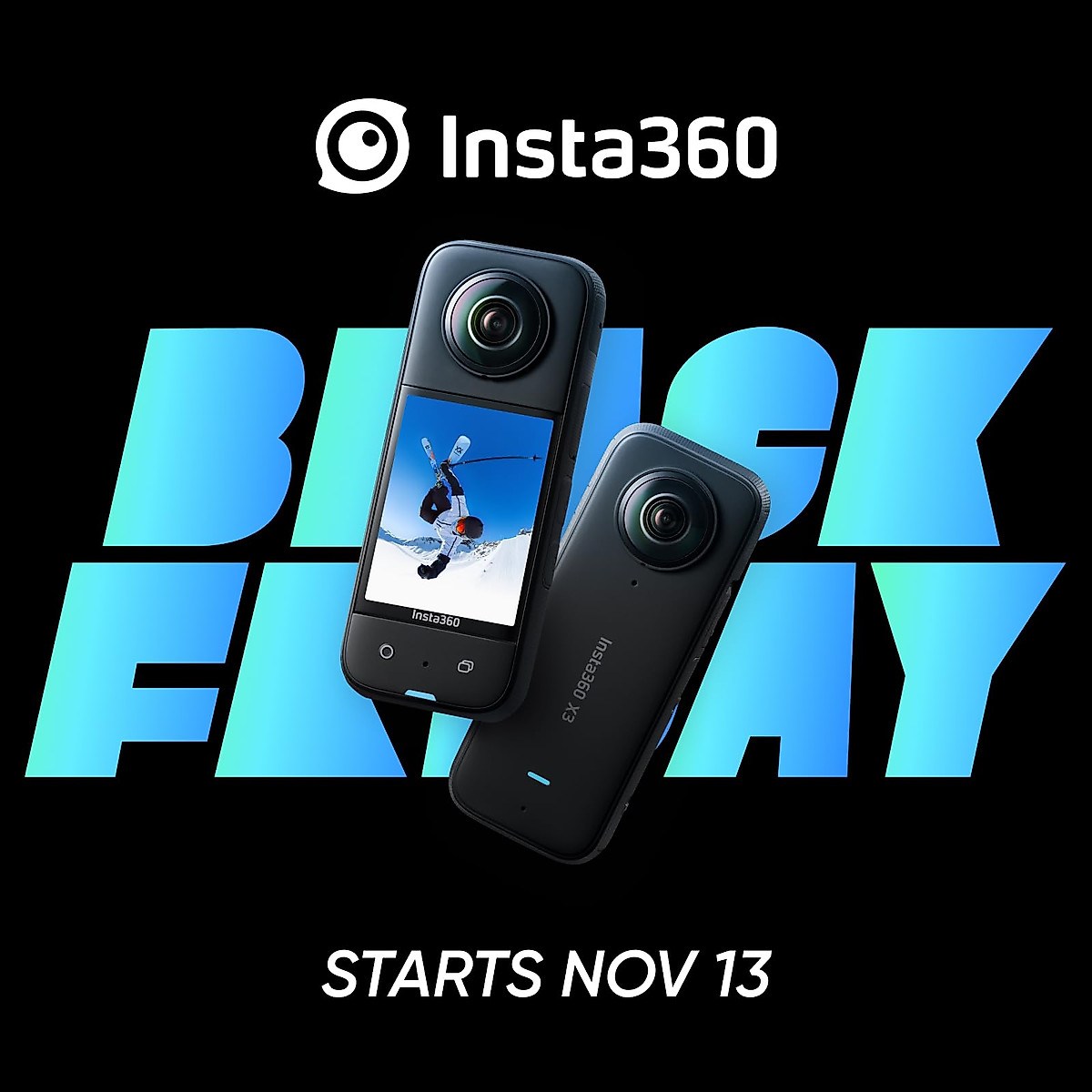 Insta360 X3 Motorcycle Kit- Waterproof 360 Action Camera with 1/2" 48MP Sensors, 5.7K Active HDR Video, 72MP 360 Photo, 4K Single-Lens, 60fps Me Mode, Stabilization, 2.29" Touchscreen, AI Editing