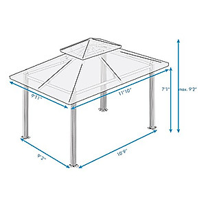 Paragon Outdoor 10’ x 12’ Barcelona Soft Top Gazebo, Bronze Powder-Coated Aluminum Frame with Canopy in Cocoa with Mosquito Netting for Backyard, Patio, Porch, Garden