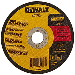 DEWALT DW8061 4-Inch by .045-Inch by 5/8-Inch A60T Abrasive Metal/INOX Cutting Wheel