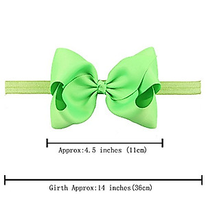 CELLOT Baby Girls Headbands Grosgrain Ribbon 4.5" Hair Bows Headband Big Bow Hair Bands for Toddler Pack of 20