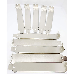 Pc Accessories - Connectors Pro 10-PK PC Computer Back Slot Cover 12cm Height & 2cm Width, PCI L Blank Stainless Steel Bracket, 10-Pack