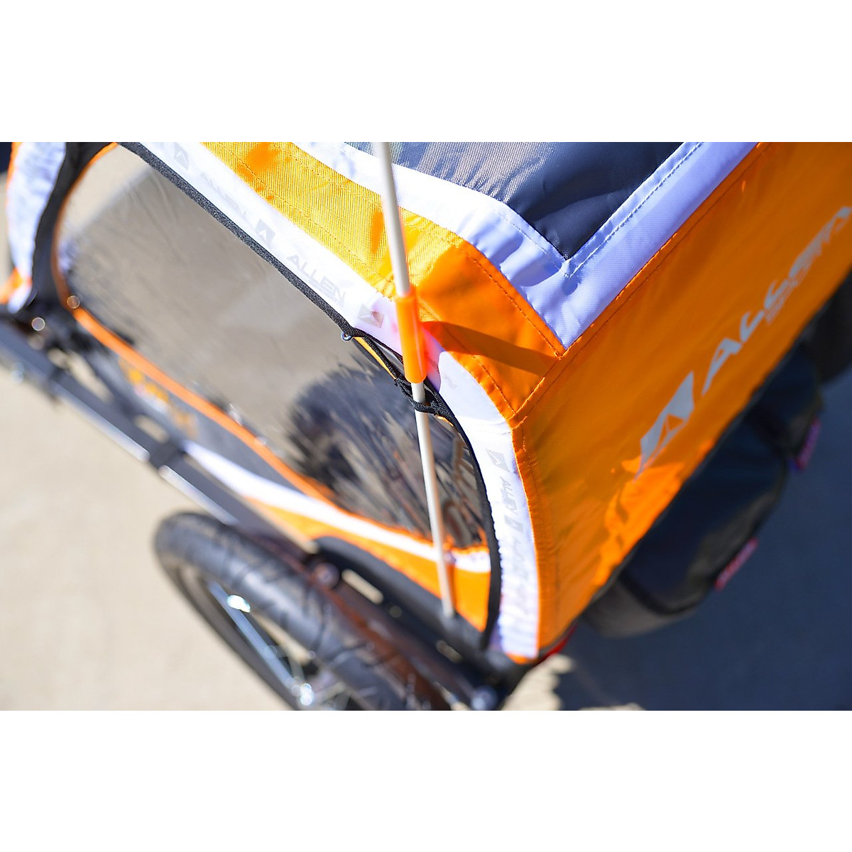 Allen Sports 1-Child Steel Bicycle Trailer- Orange, Model T1-O